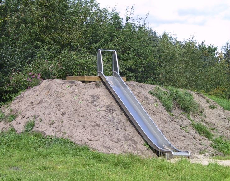 Rutsjebane i rustfri stål - rutschebane til legepladsen.
