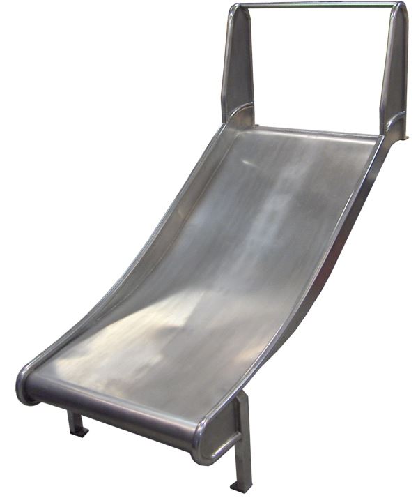 Bred rutsjebane i stål. Rutchebane til legepladser.