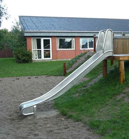 Rutsjebane i rustfri stål - rutschebane til legepladsen.