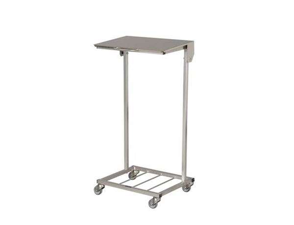 Affaldsstativ i rustfri stål m. låg og hjul, 110 ltr. | BOEL