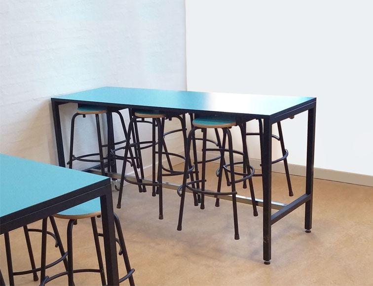 Taburet Per m pur sæde og alu stel - flere farver | BOEL