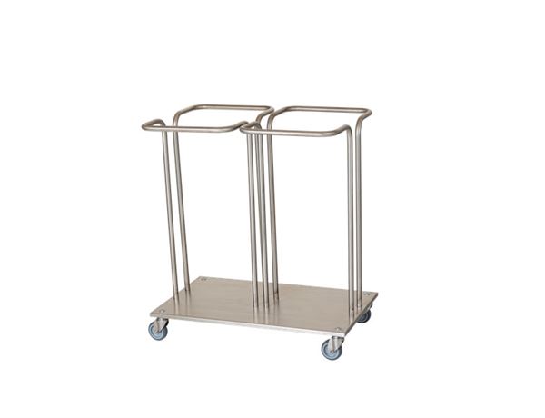 Affaldsstativ i rustfri stål m. bøjle, 110 L. | BOEL