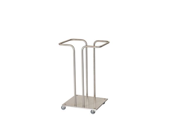 Affaldsstativ i rustfri stål m. bøjle, 110 L. | BOEL